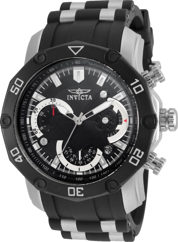 Invicta Men's 22797 Pro Diver Quartz 3 Hand Black Dial Watch ...